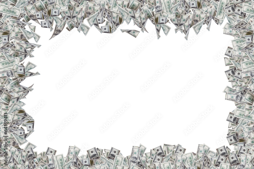 Border of Dollar Banknotes Stock Photo | Adobe Stock