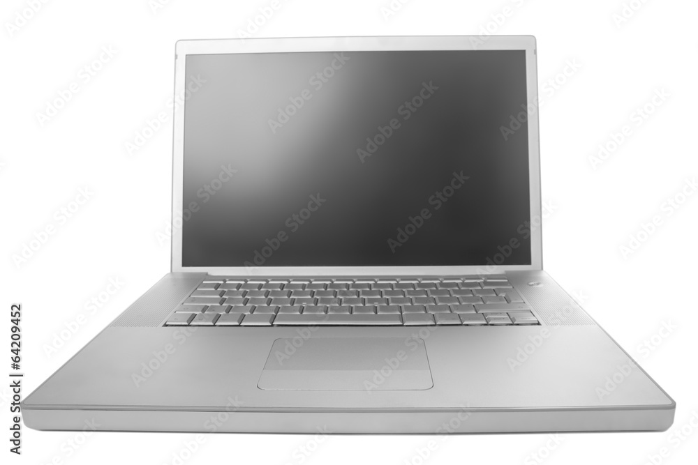 Laptop with gray screen Stock Illustration | Adobe Stock