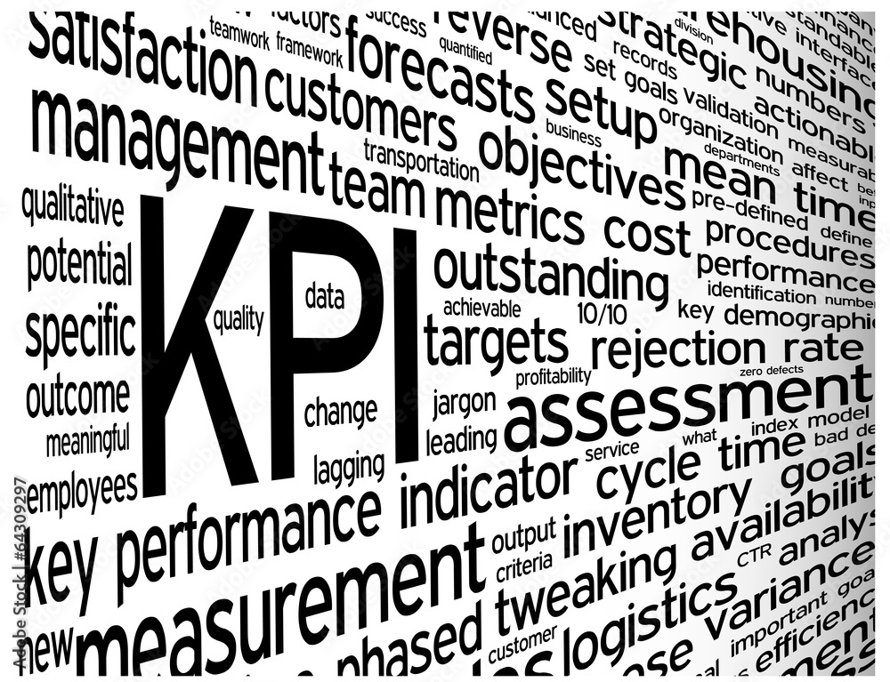 "KPI" Tag Cloud (data metrics key performance indicator targets) Stock ...
