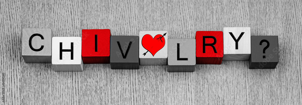 Chivalry ? Romance dead or alive? Sign for love & relationships. Stock ...