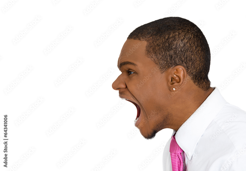 Screaming Black Man Profile