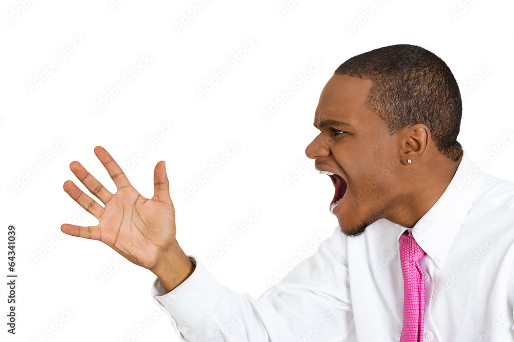 Angry Screaming Side View