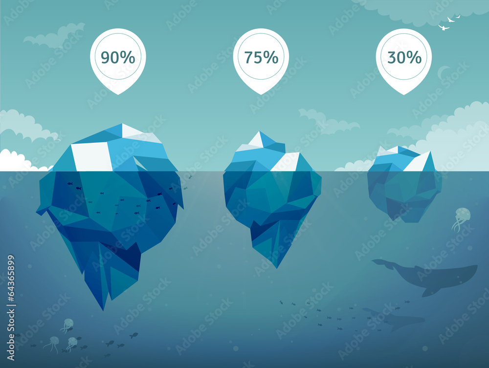 Iceberg infographics Stock Vector | Adobe Stock