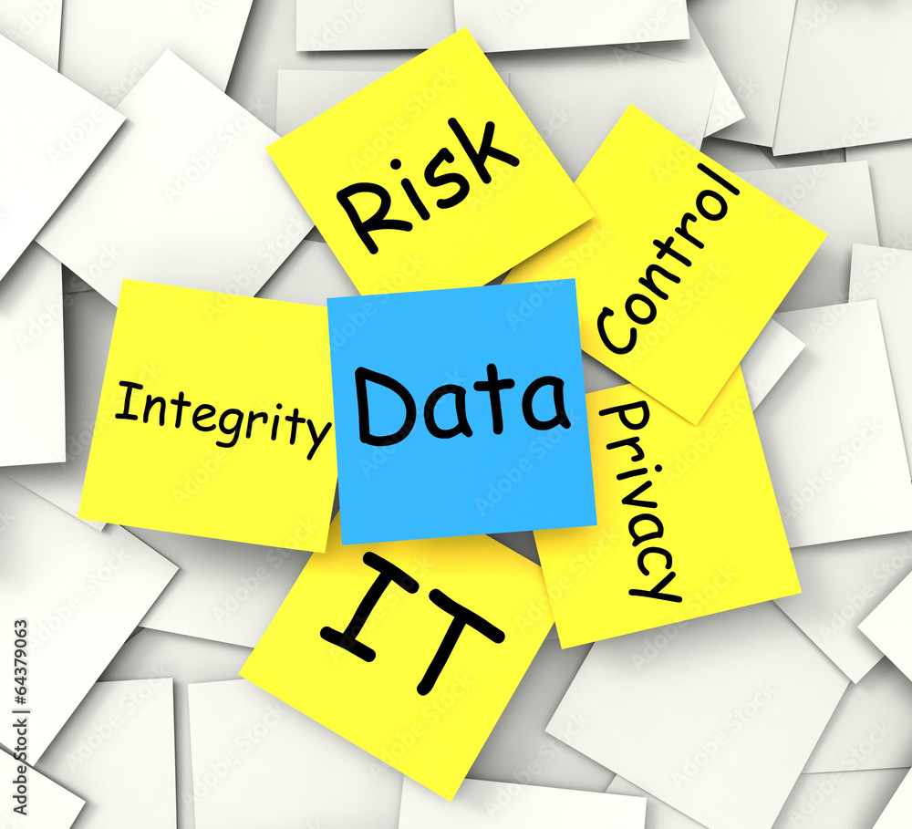 Data Post-It Note Shows Information Privacy And Integrity Stock ...