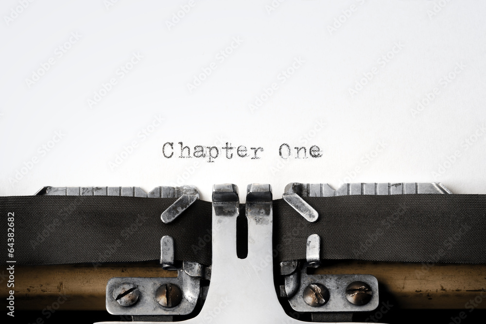 "Chapter One" written on an old typewriter Stock Photo | Adobe Stock