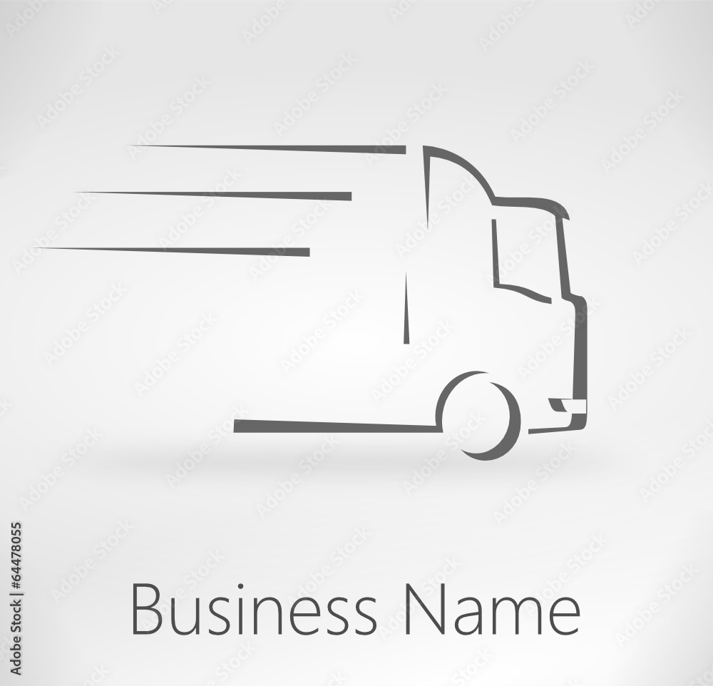 Vecteur Stock logo camion design gris | Adobe Stock