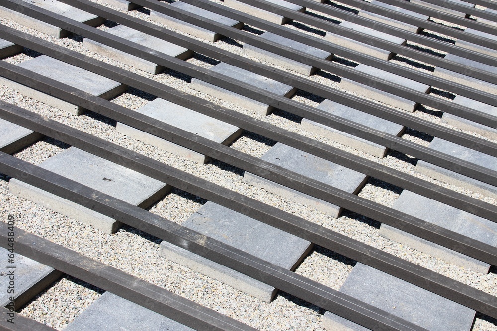 hausbau terrasse unterbau III Stock-Foto | Adobe Stock