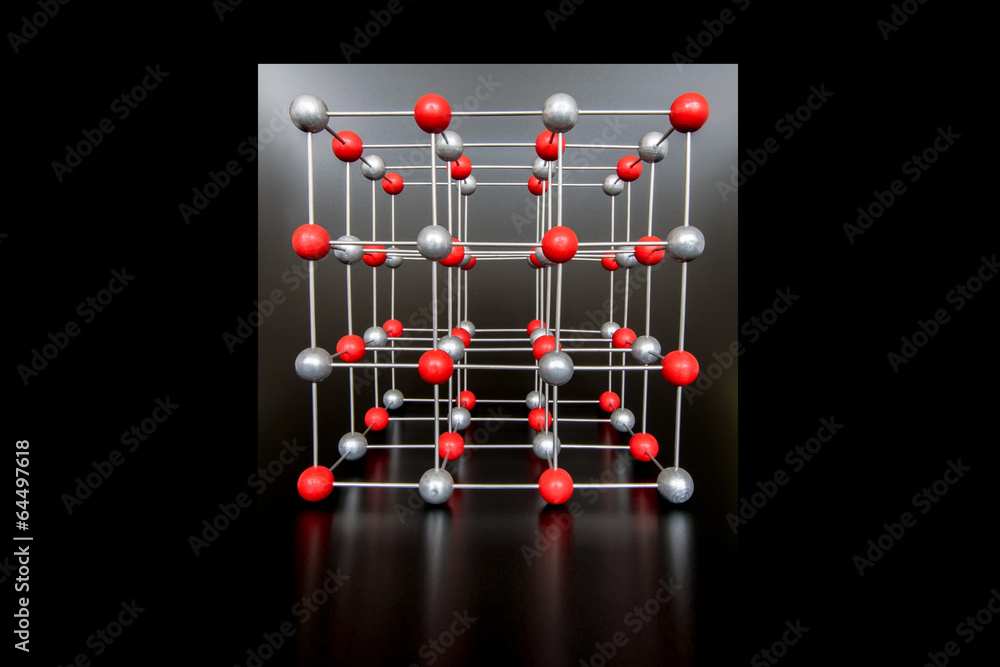 sodium chloride model of crystal lattice Stock Photo | Adobe Stock