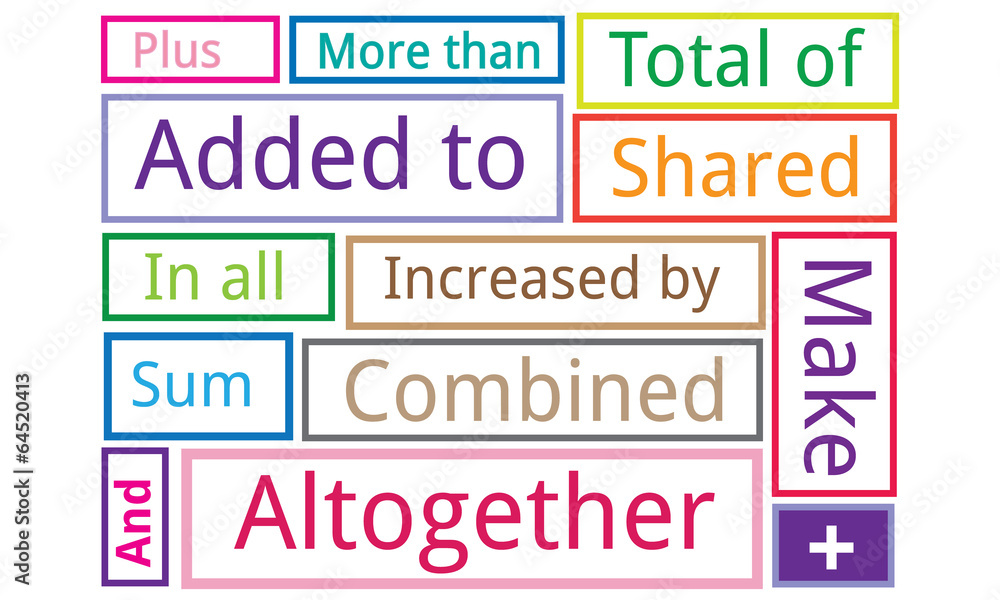 addition word cues Stock Vector | Adobe Stock