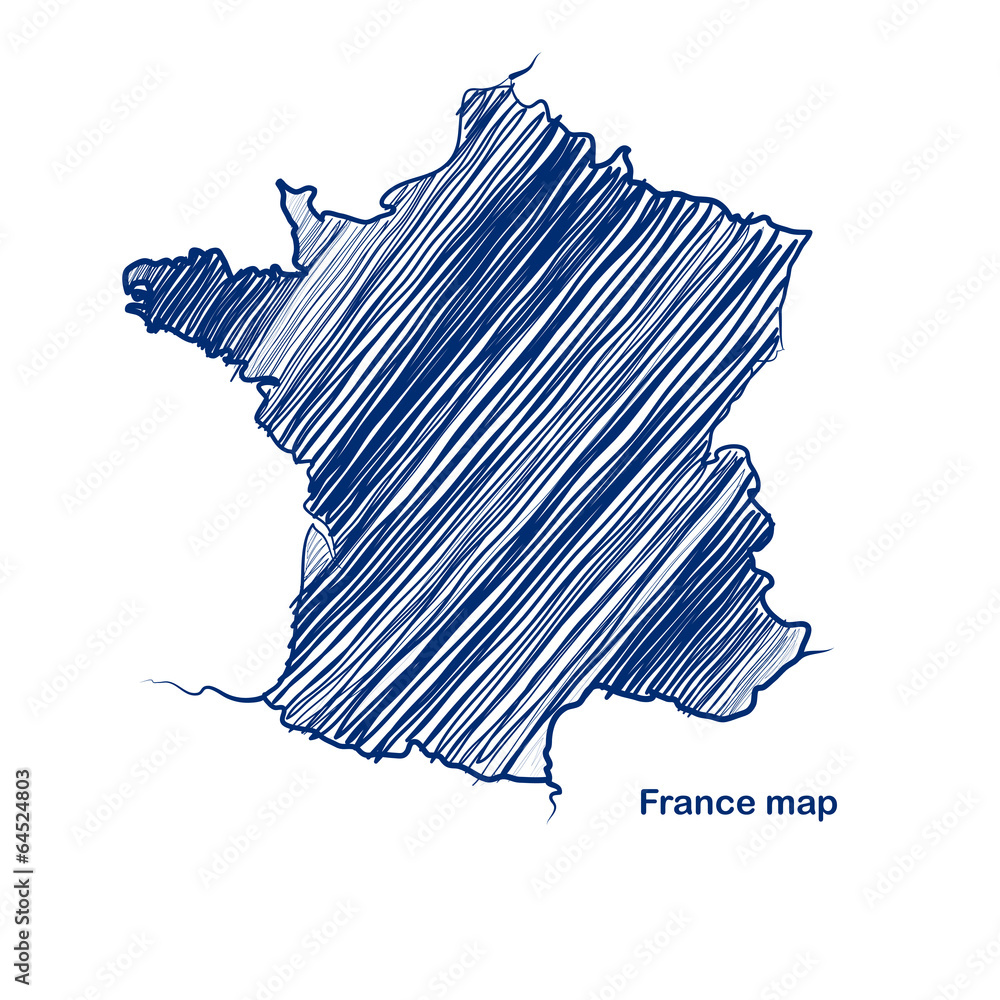 France map hand drawn background vector,illustration Stock Vector ...