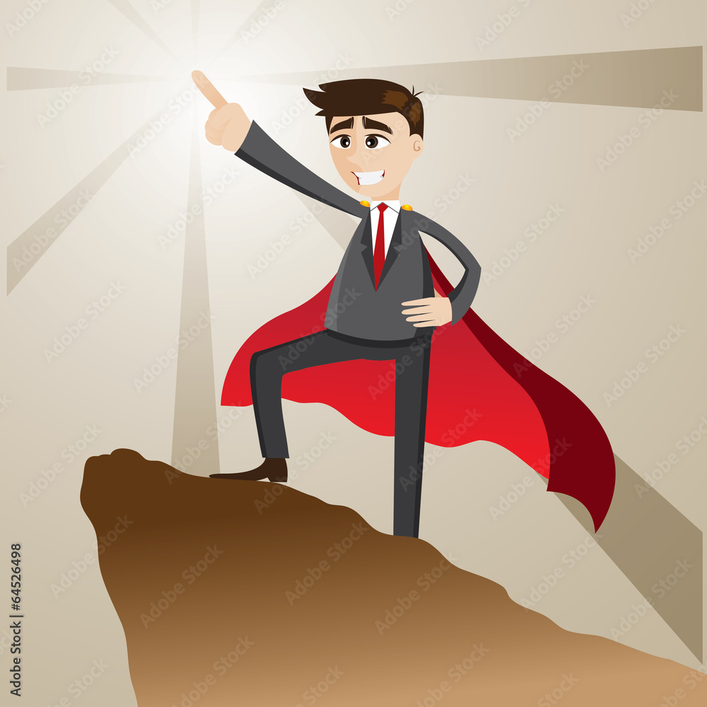 cartoon businessman as leader form Stock Vector | Adobe Stock