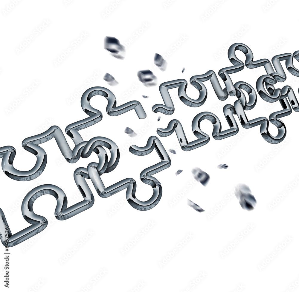 Broken Chain Puzzle Stock Illustration | Adobe Stock