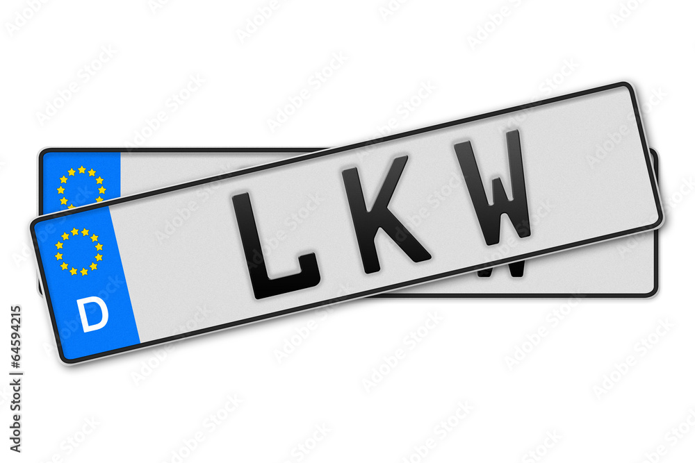 Auto Kennzeichen LKW Stock Illustration | Adobe Stock