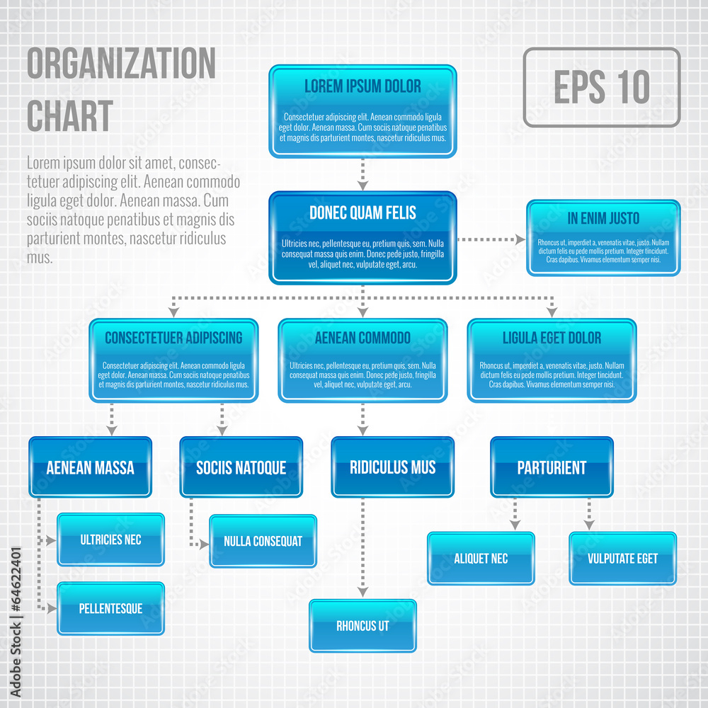Organizational chart infographic Stock Vector | Adobe Stock
