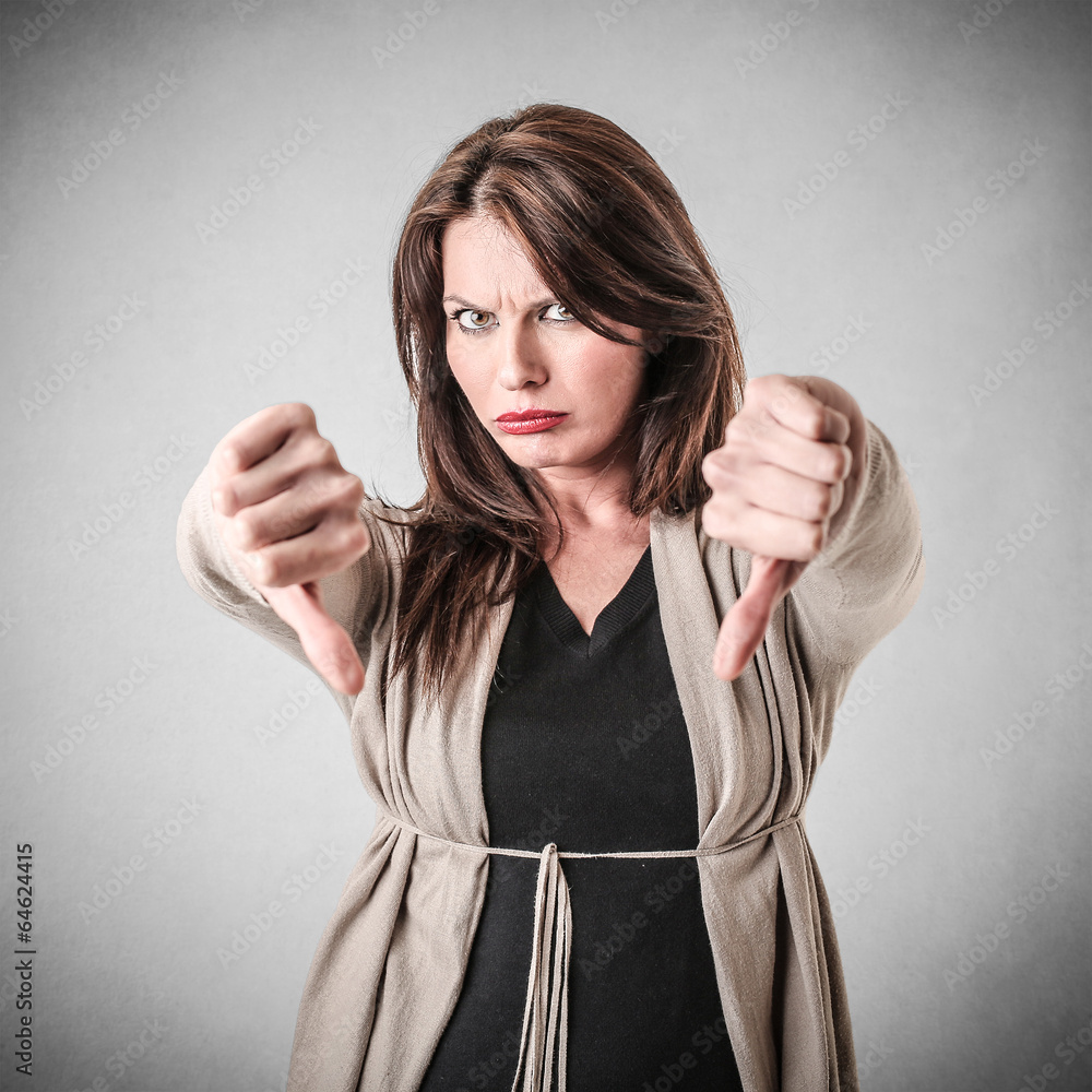 negative woman Stock Photo | Adobe Stock