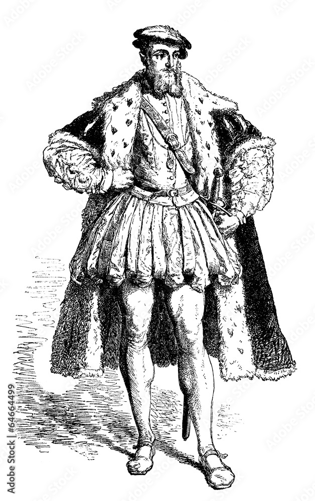 Man : an Aristocrat - 16th century Stock Illustration | Adobe Stock