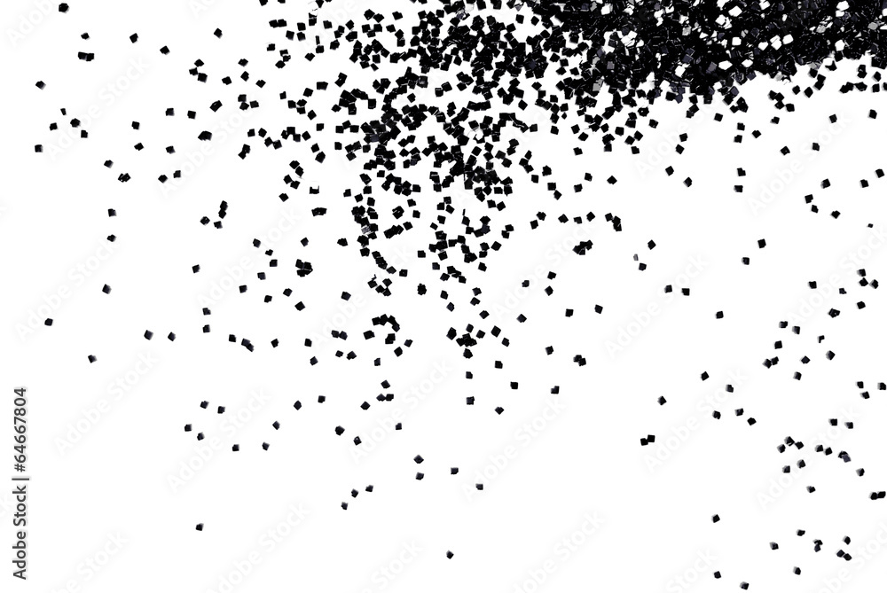 black confetti isolated on white background Stock Photo | Adobe Stock