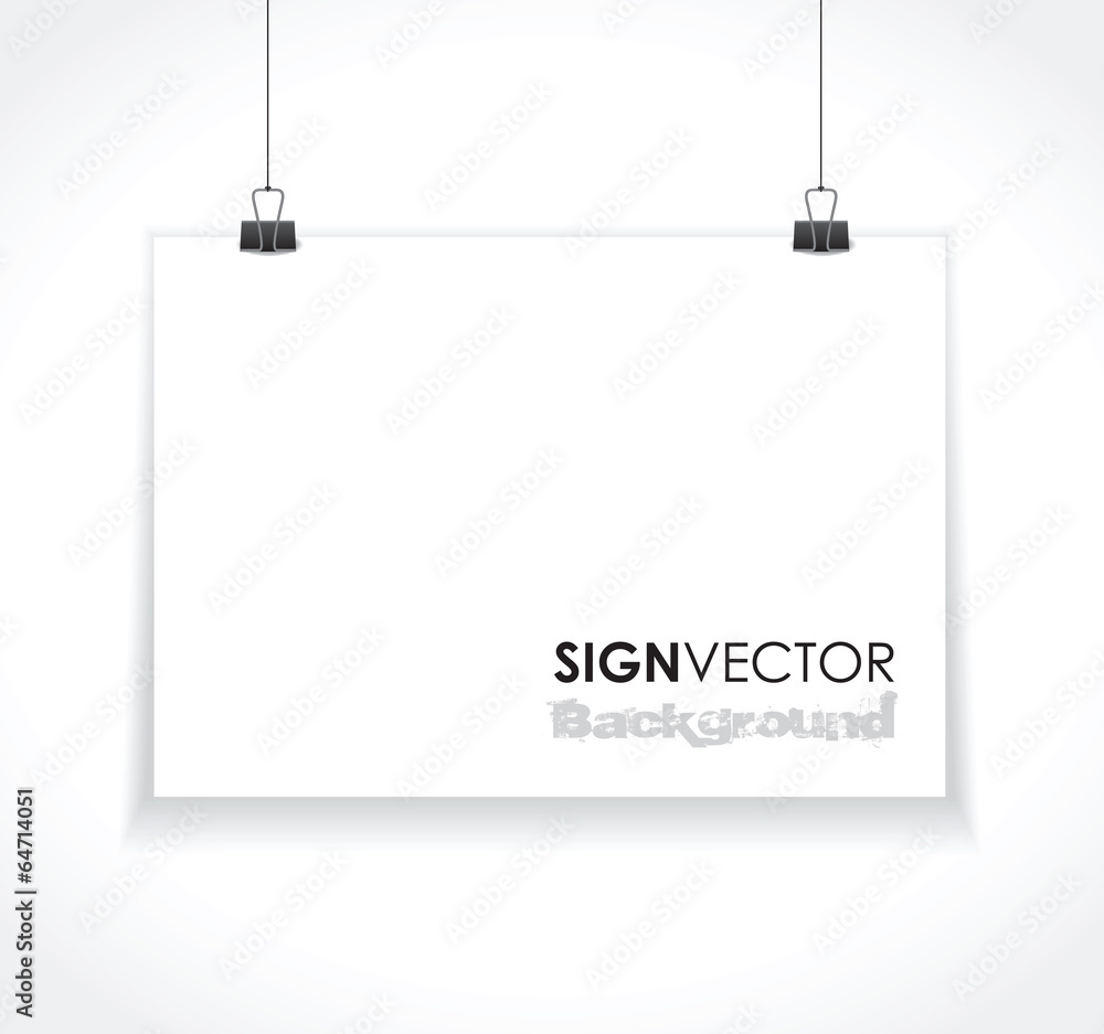 hanging paper sign Stock Vector | Adobe Stock