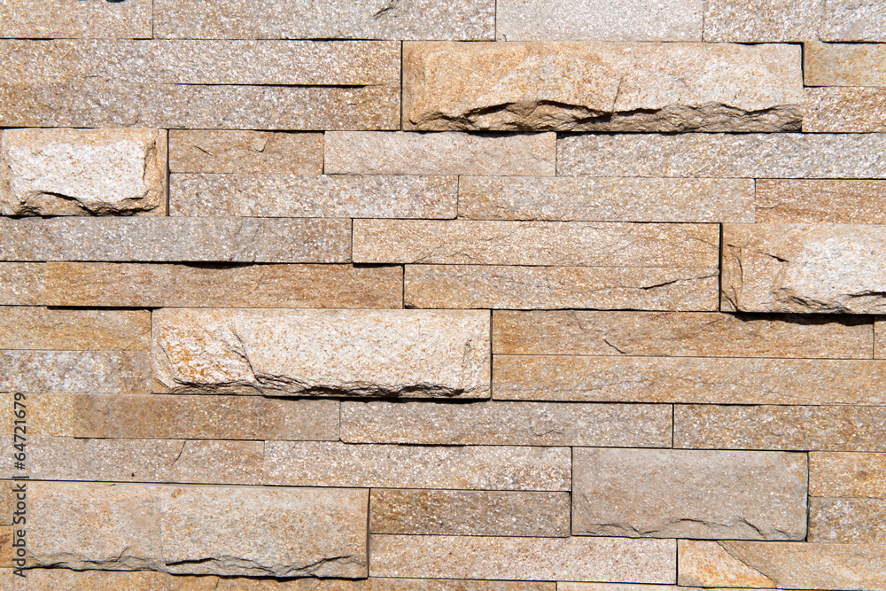 Building natural stone cladding Stock Photo | Adobe Stock