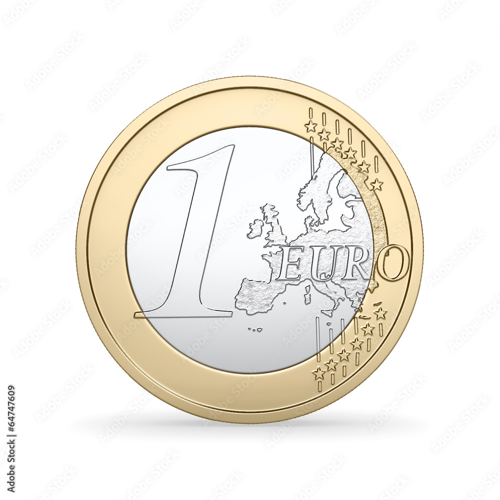 High quality render of a 1 Euro coin Stock-Illustration | Adobe Stock
