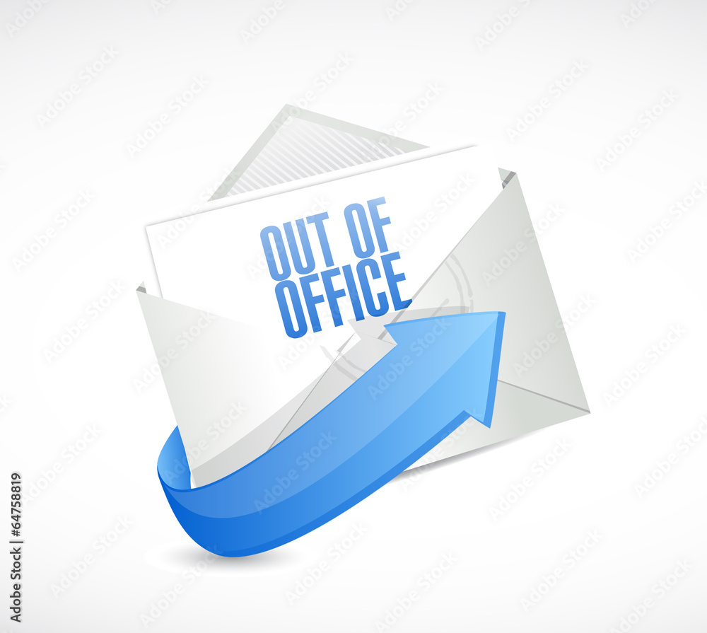out of office reply email envelope illustration Stock Illustration ...