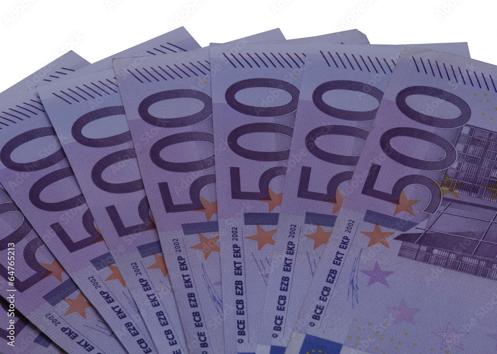 Fünfhundert Euro-Scheine Stock Photo | Adobe Stock