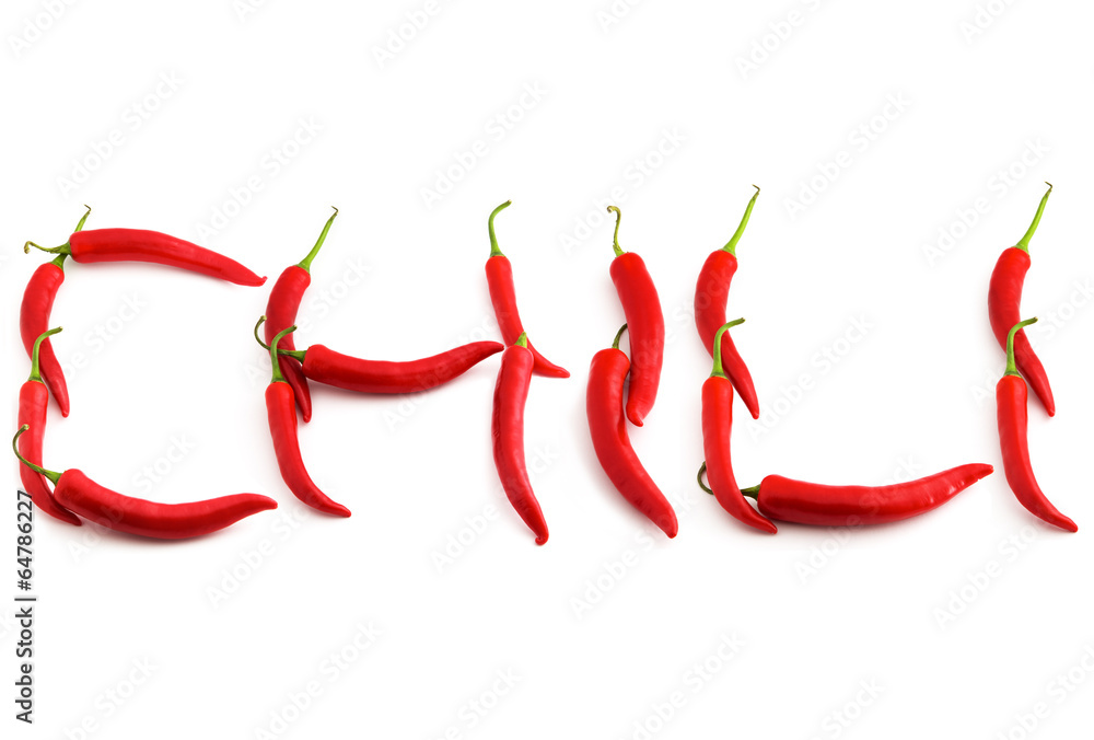 Chili Schriftzug Stock Photo | Adobe Stock