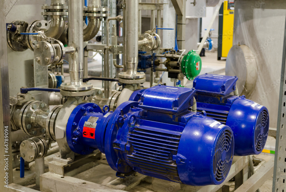 biogas equipment pipes. gas process from sludge Stock Photo | Adobe Stock