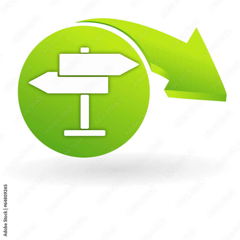 panneau de directions sur web symbole vert vector de Stock | Adobe Stock