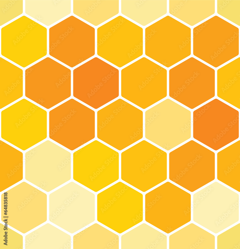 Seamless honeycomb pattern Stock Vector | Adobe Stock