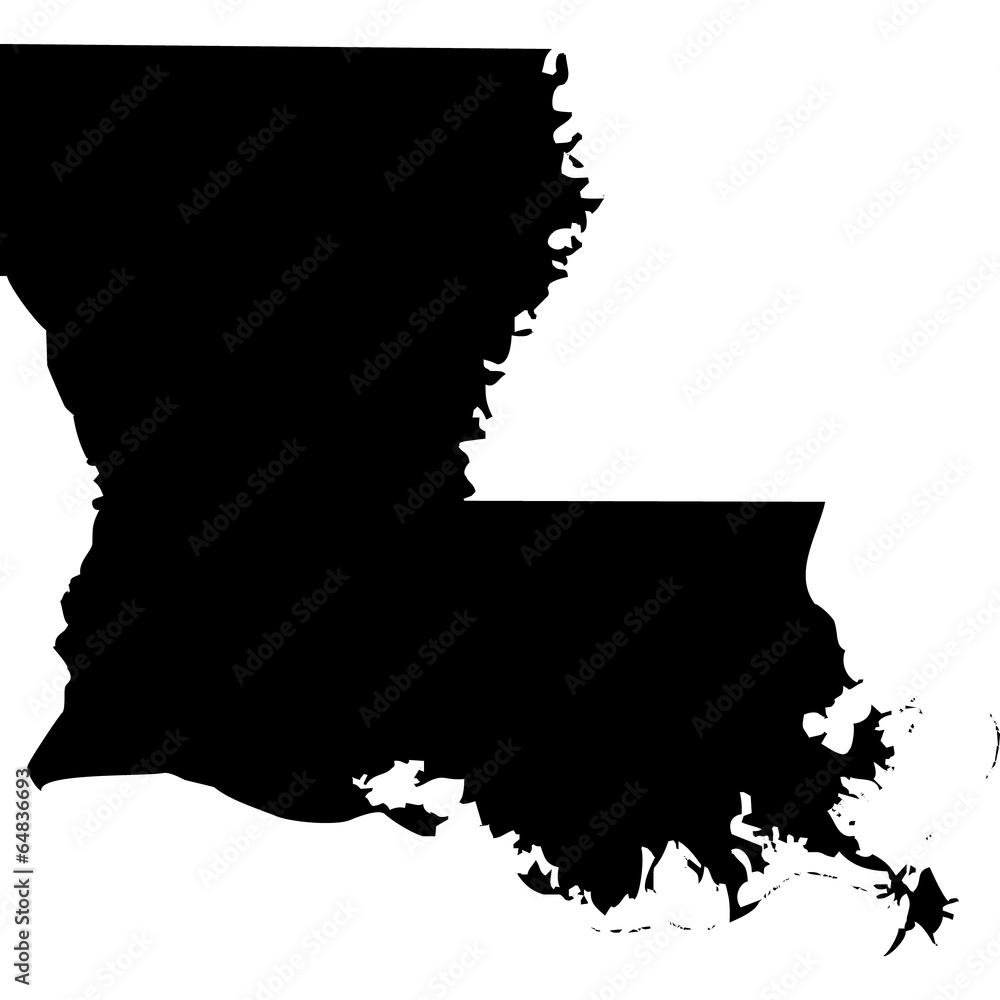 High detailed vector map - Louisiana. Stock Vector | Adobe Stock