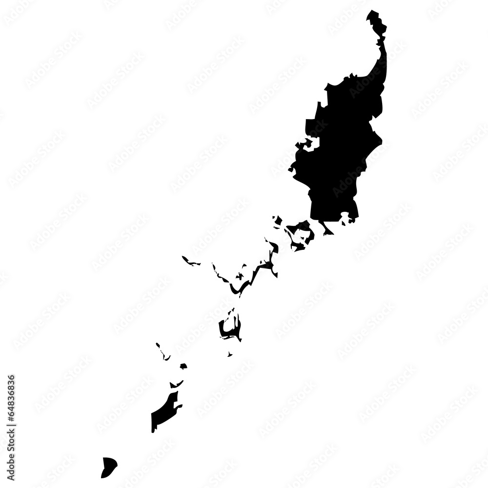 Photo & Art Print High detailed vector map - Palau., filipbjorkman