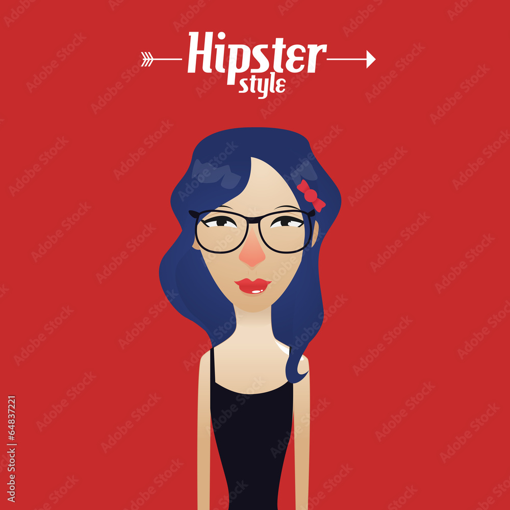Hipster Stock Vector | Adobe Stock