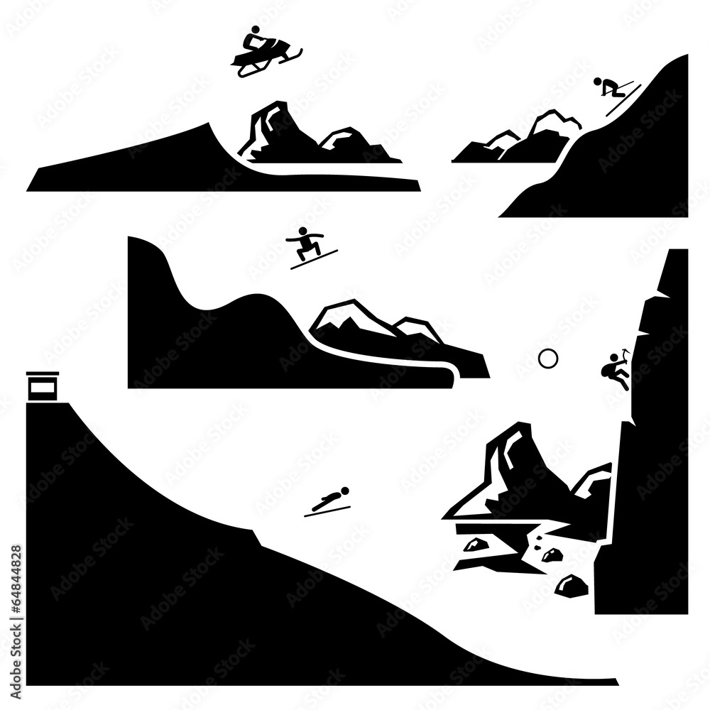 Extreme Sports Pictogram Icon Cliparts Stock Vector | Adobe Stock