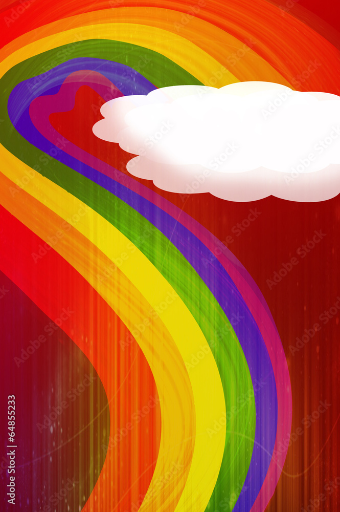 Nubes y arcoiris Stock Illustration | Adobe Stock