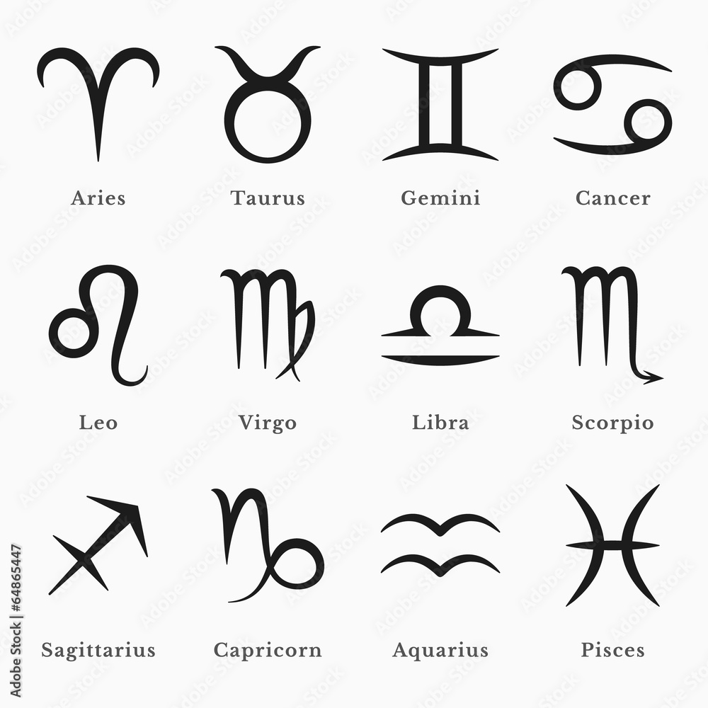 Zodiac symbols Stock Vector | Adobe Stock
