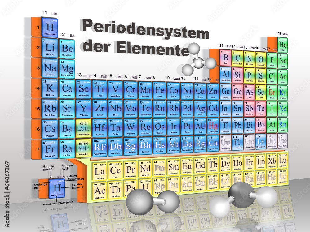 Periodensystem 3d Stock Illustration | Adobe Stock