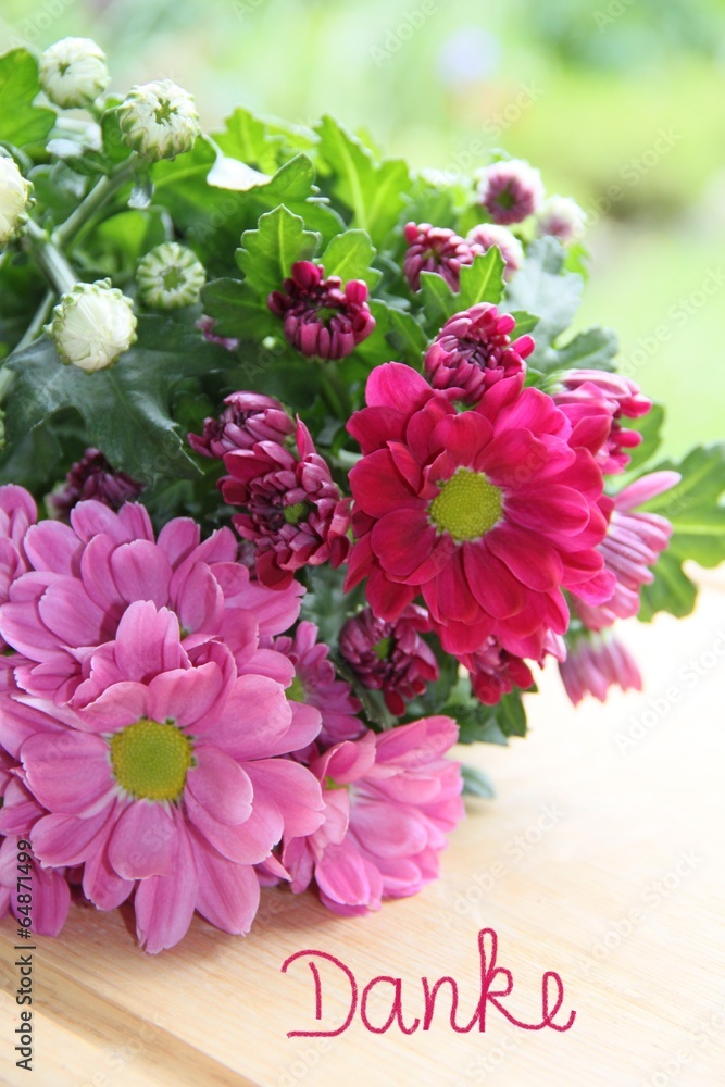 Danke sagen mit Blumen Stock Photo | Adobe Stock