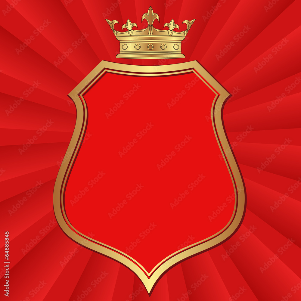 red background with crown Stock Vector | Adobe Stock