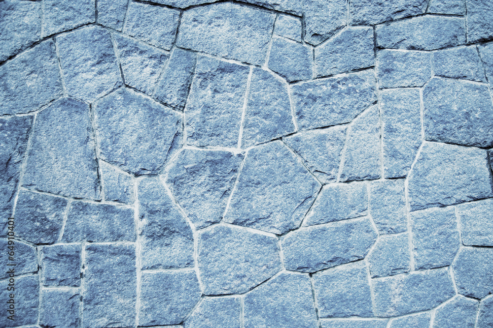Blue stone wall (background, wallpaper, bricks) Stock Photo | Adobe Stock