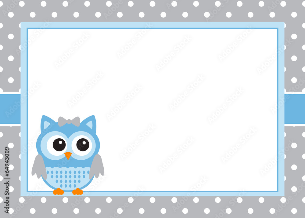 Baby Boy Owl Background