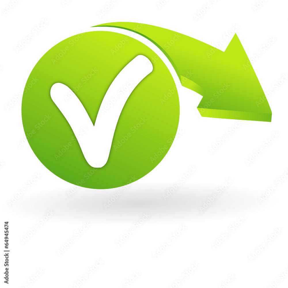 Vecteur Stock v sur web symbole vert | Adobe Stock