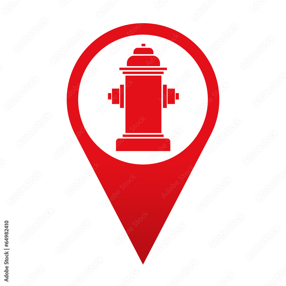 Icono localizacion simbolo hidrante Stock Illustration | Adobe Stock