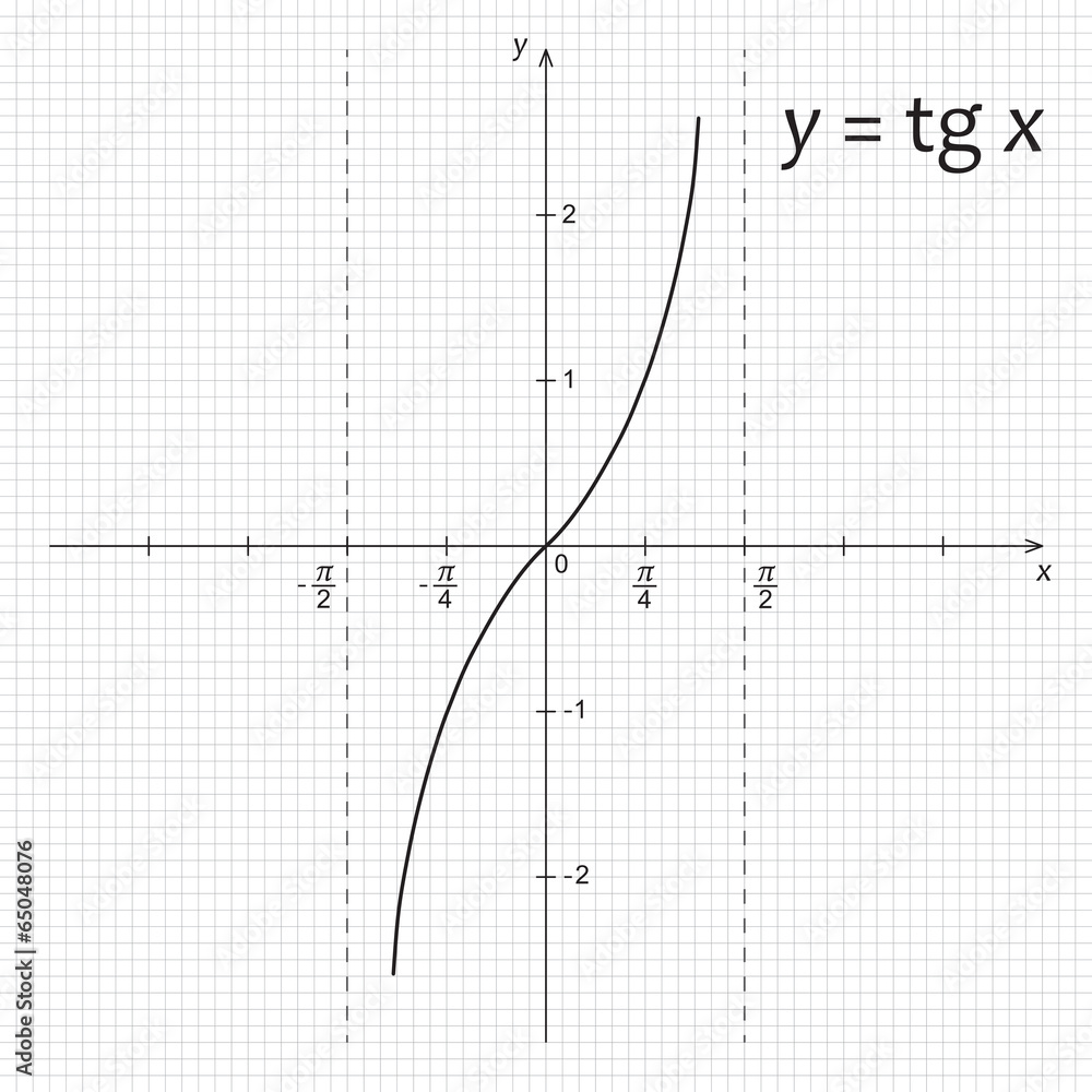 Diagram of mathematics function y=tg x Stock Vector | Adobe Stock