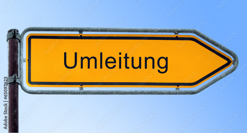 Strassenschild 6 - Umleitung ilustración de Stock | Adobe Stock