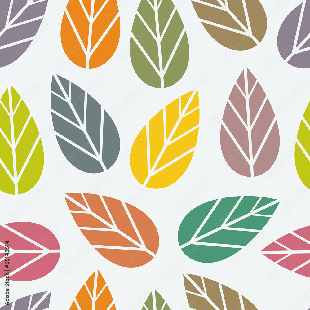 Seamless leaf texture Stock Vector | Adobe Stock