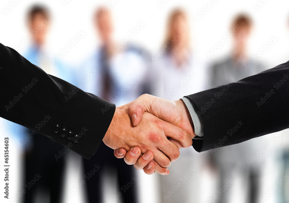 Businessmen handshake Stock-Foto | Adobe Stock