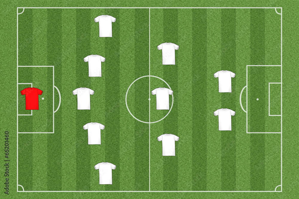 Fussballfeld Team Aufstellung Stock Illustration | Adobe Stock