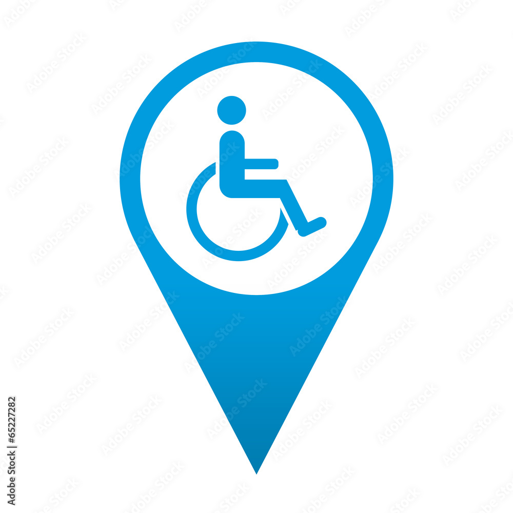 Stockillustratie Icono localizacion simbolo minusvalido | Adobe Stock