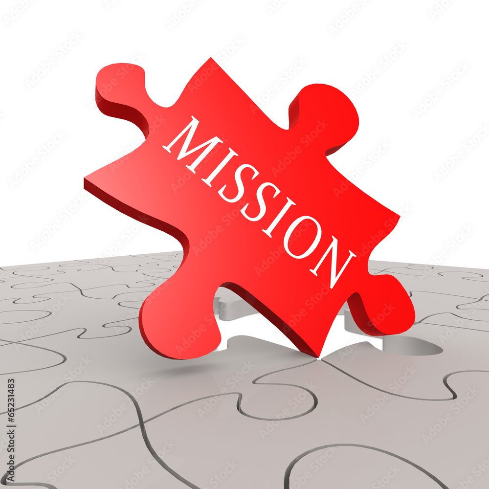 Mission puzzle Stock-Illustration | Adobe Stock